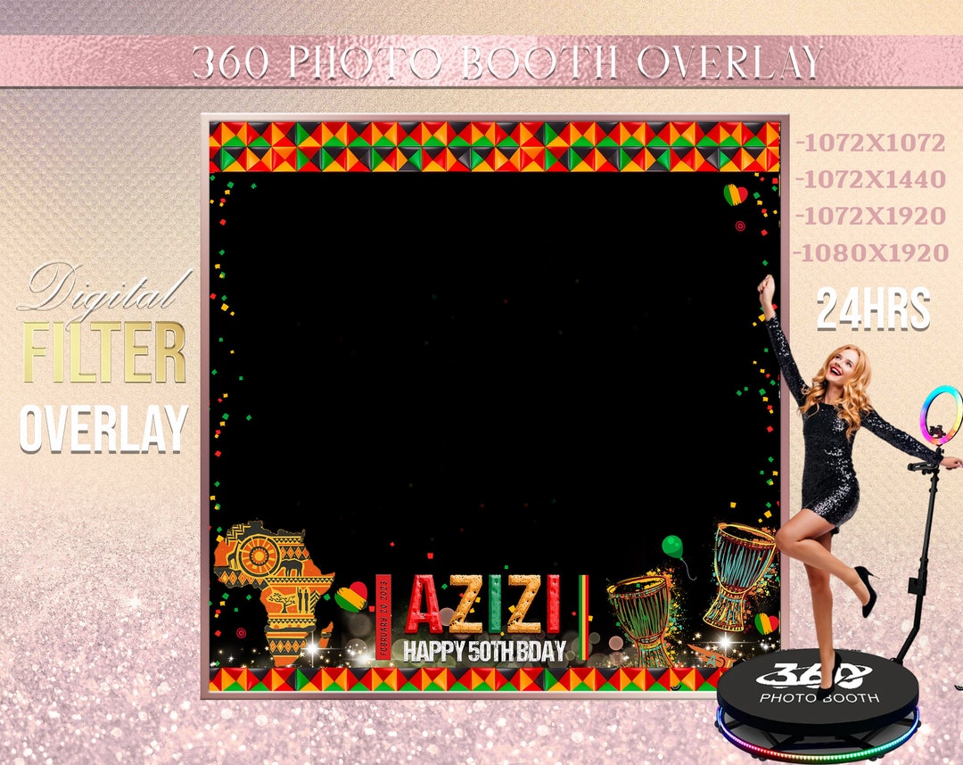 Any Wording Africa Photo Booth, Afrocentric Photo Template Birthday ...