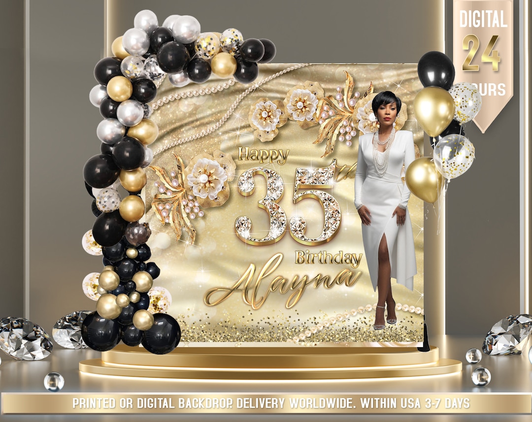 Women's Elegant Birthday Backdrop | Ivory Background | Ivory Backdrop ...