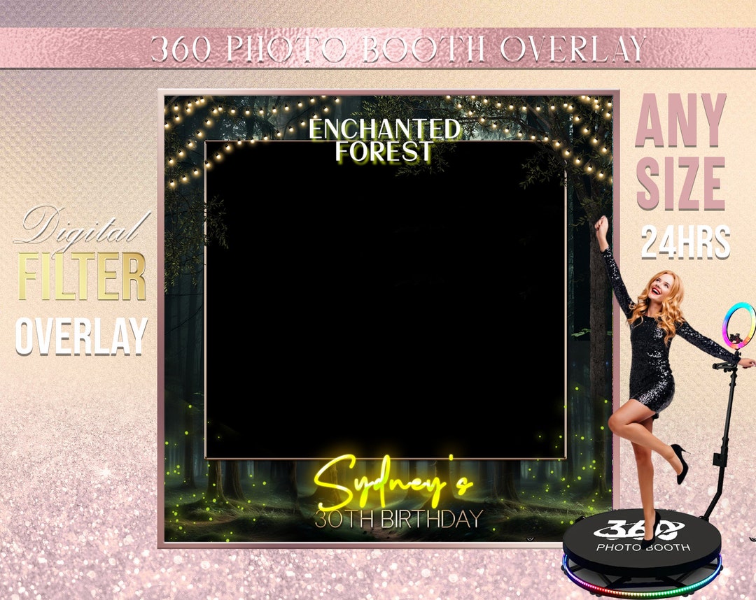 Enchanted Forest Photo Booth Photo Template Birthday Party Fairy Photo ...