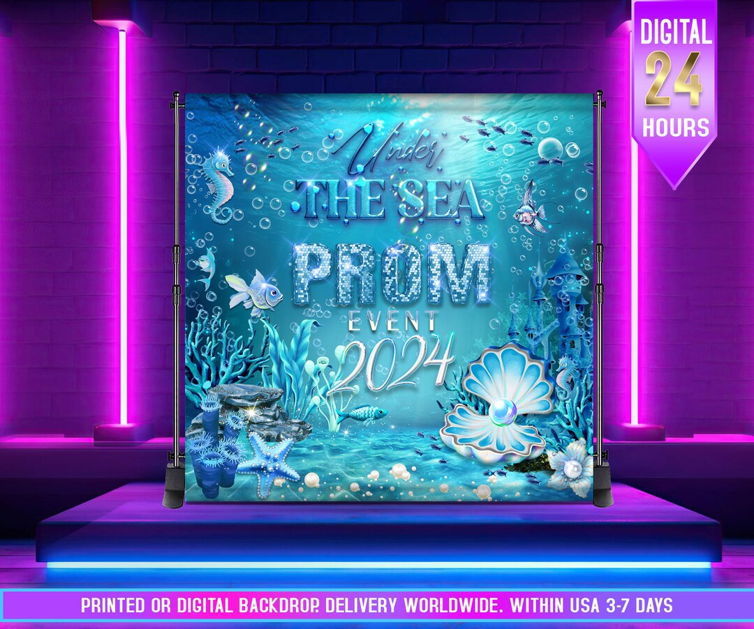 Under the Sea Prom Backdrop Under the Sea Senior Prom 2024 Backdrop ...