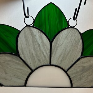 Stained Glass Half Round Flower - Etsy
