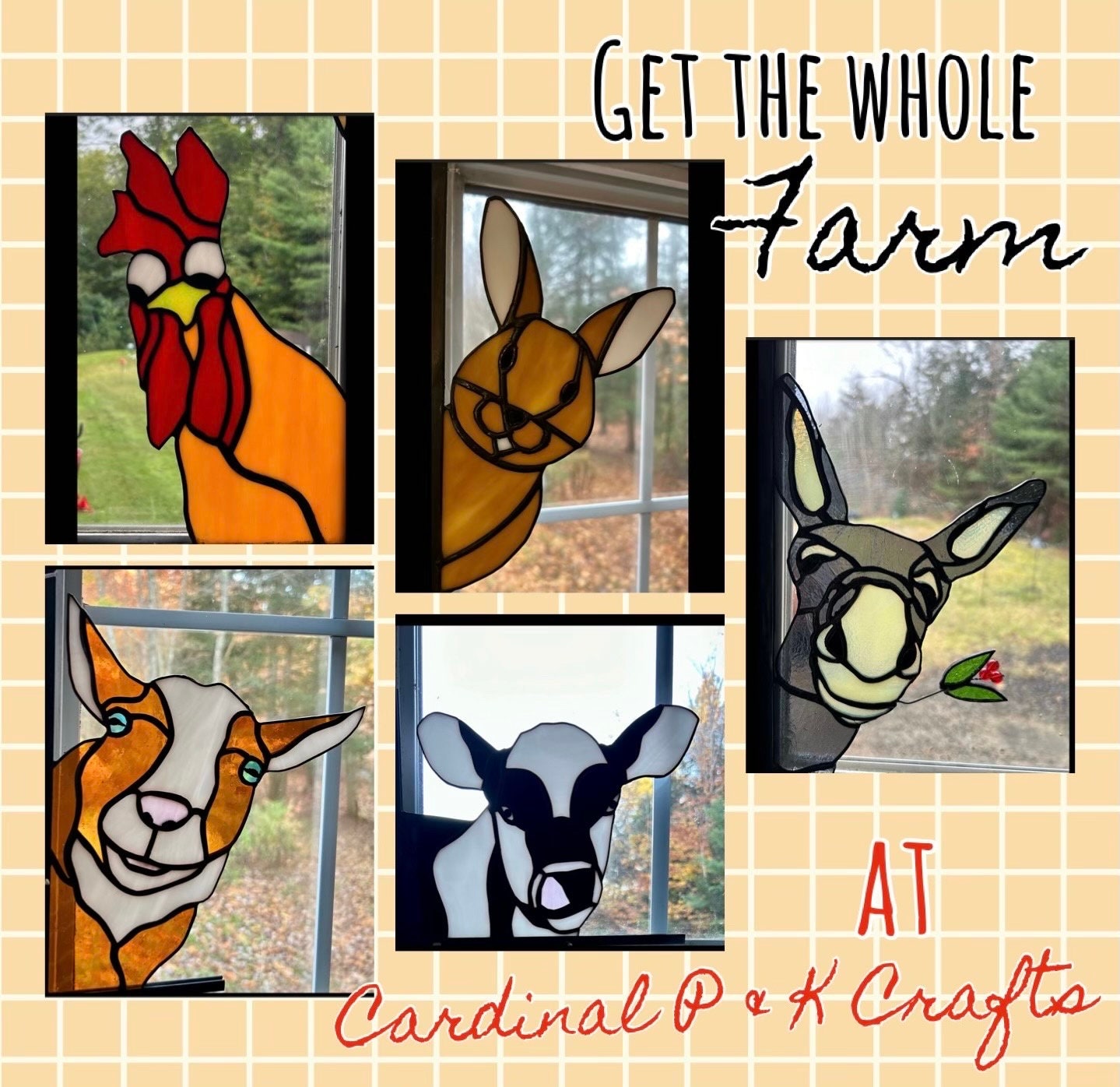 Stained Glass Half Round Flower - Etsy