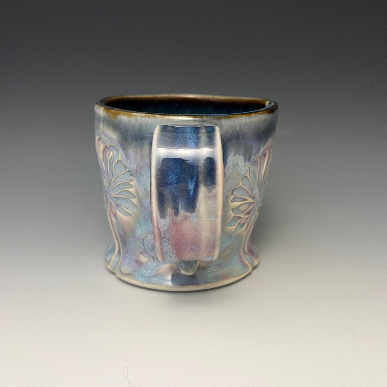 Handmade Flower Stamp Mug// Ceramics and Pottery, Mug for Tea, Coffee ...