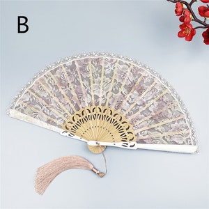 Vintage Lace Fan, Hand Held Lace Fan, Elegant Lace Fan, Party Favor ...