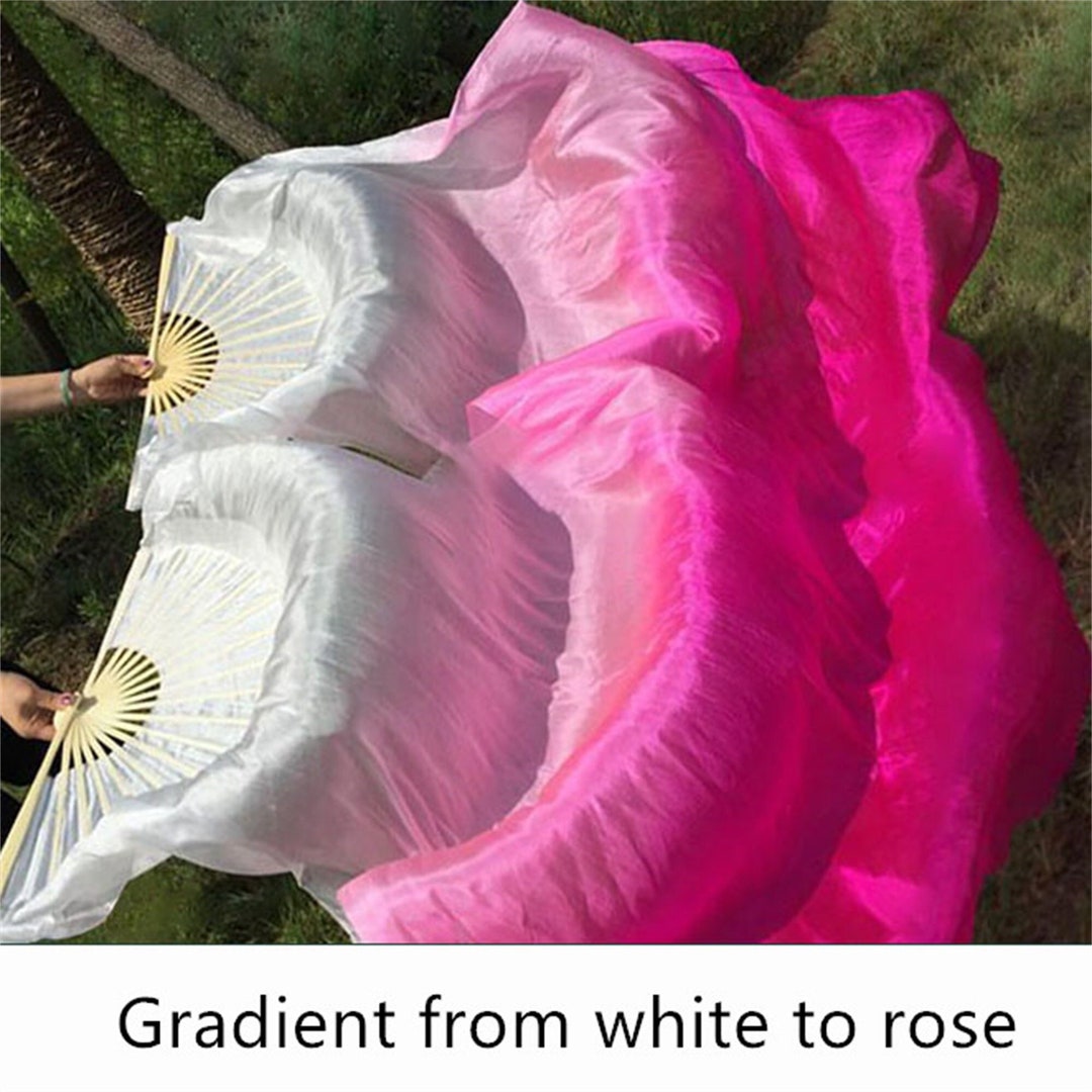 Long Veil Silk Fans, Chinese Dance Hand Fan,gradient Folding Fan,fan ...