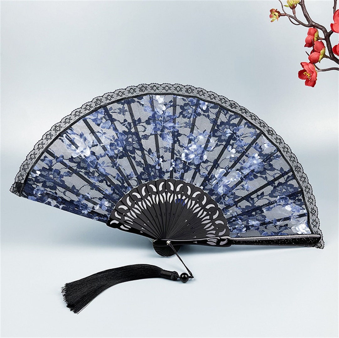 Vintage Lace Fan, Hand Held Lace Fan, Elegant Lace Fan, Party Favor ...