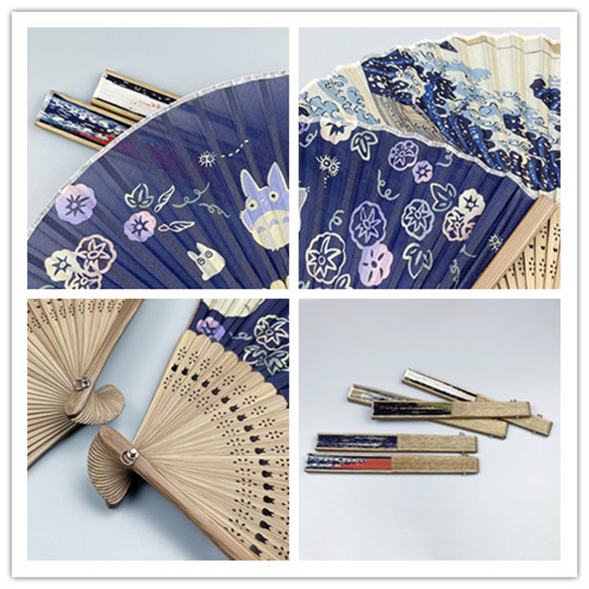 Japanese Mount Fuji Hand Folding Fan, Japanese Silk Hand Fan, Vintage ...