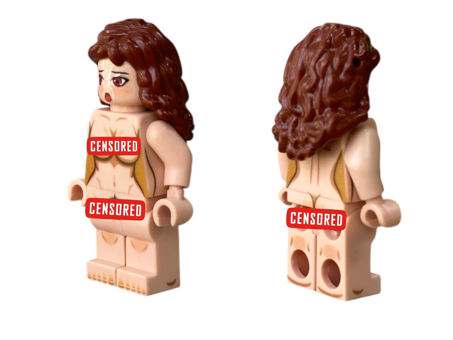 Naked Minifigures - Custom Design - Skin Color - Torso With Breasts - Tits - Playgirl - Naughty ...