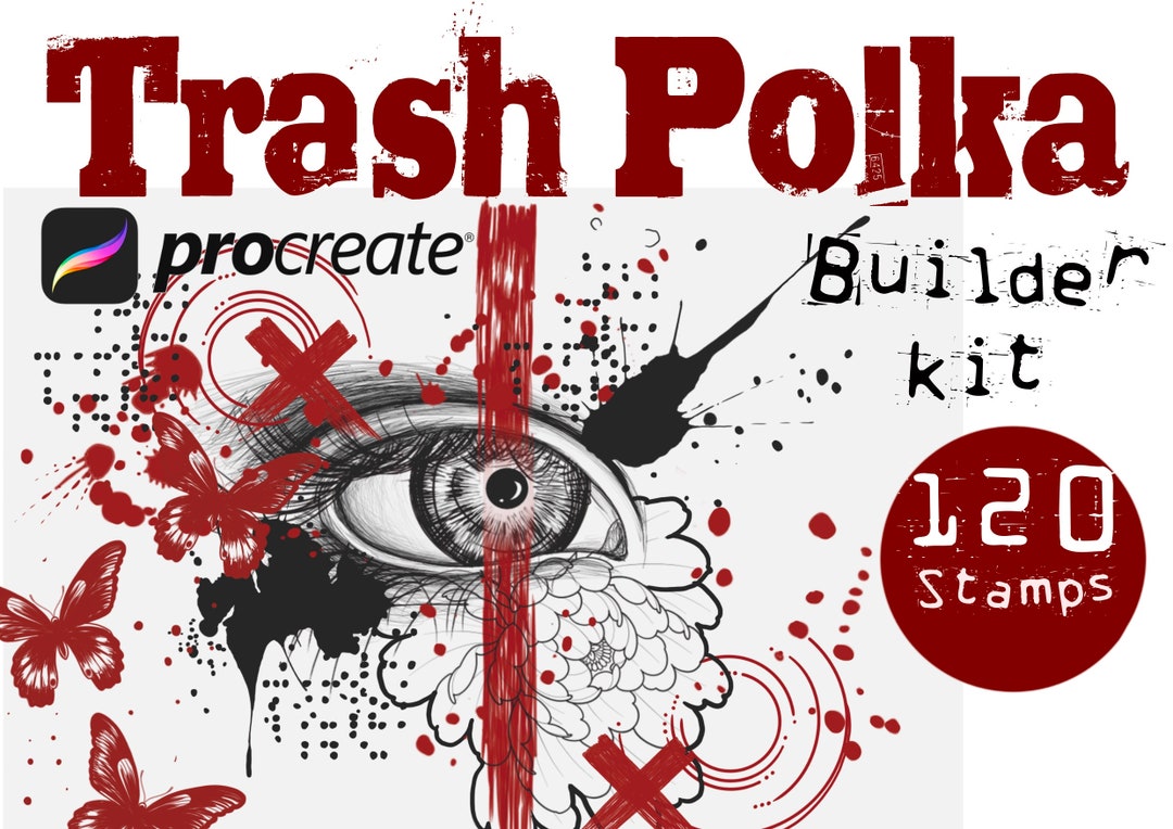 Trash Polka Builder Kit 120 Stamps - Etsy