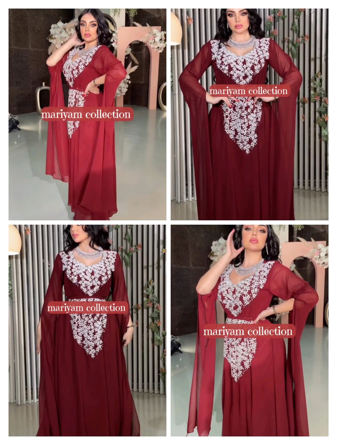 Sale Dubai Moroccan Kaftan Fish Cut Arabic Abaya Maxi Hand Beaded ...
