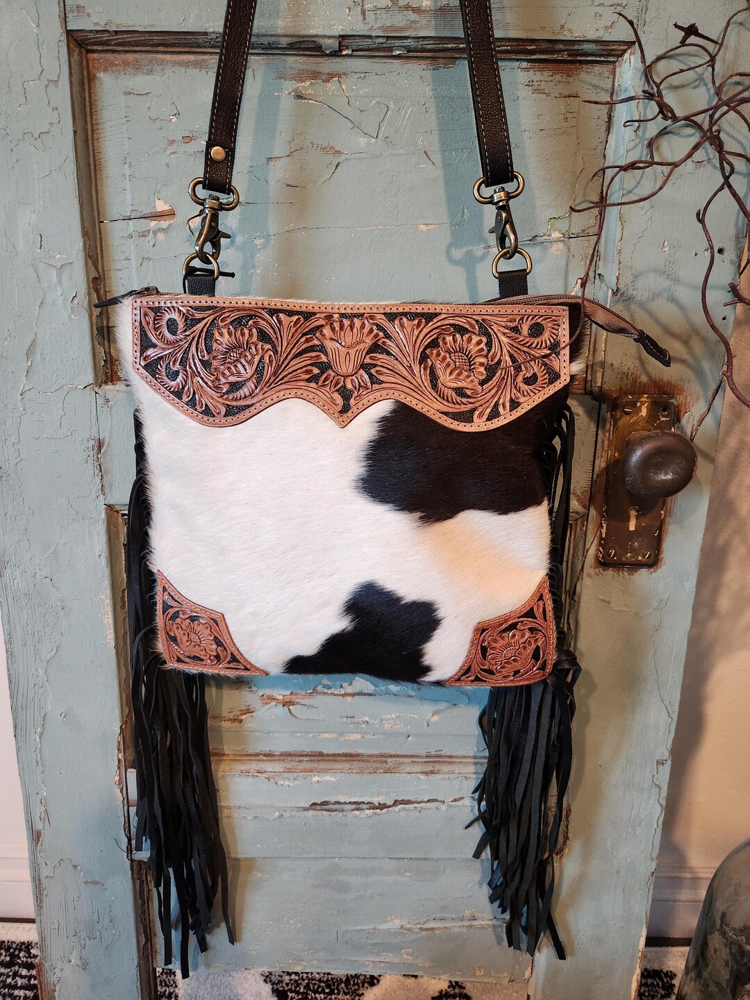 Tumbleweed Trail Fringed Hairon Bag - Etsy