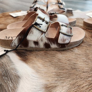 Cowhide Hairon Sandals - Etsy