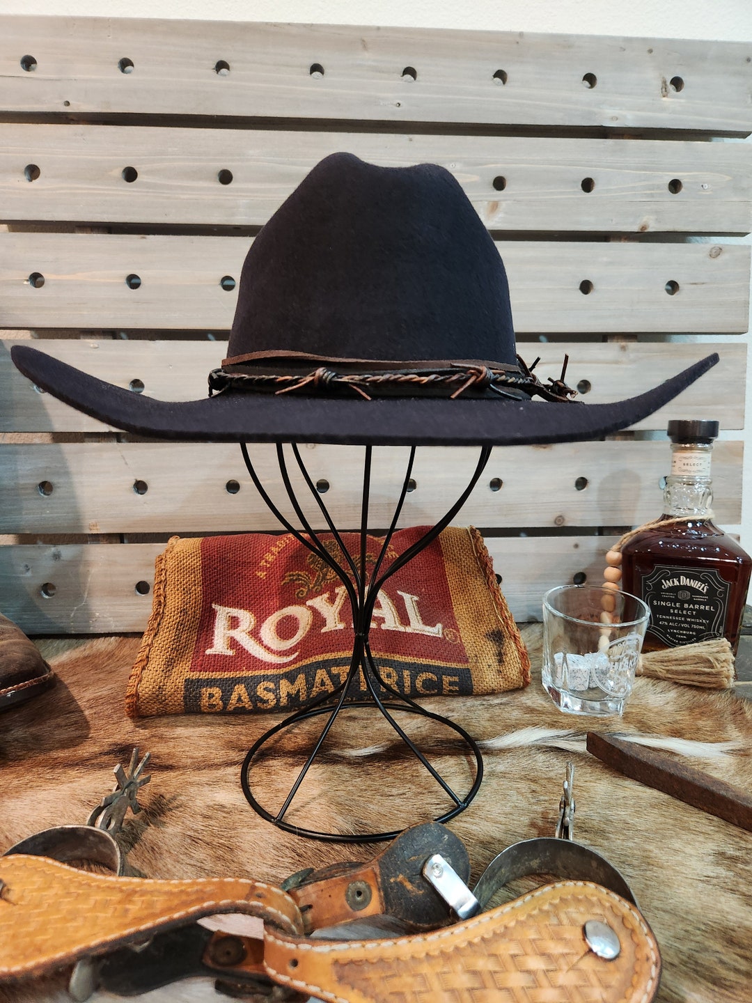 The Gunner- Black Men's Cattleman Stiff Wool Hat - Etsy