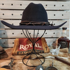 The Gunner Black Men's Cattleman Stiff Wool Hat - Etsy