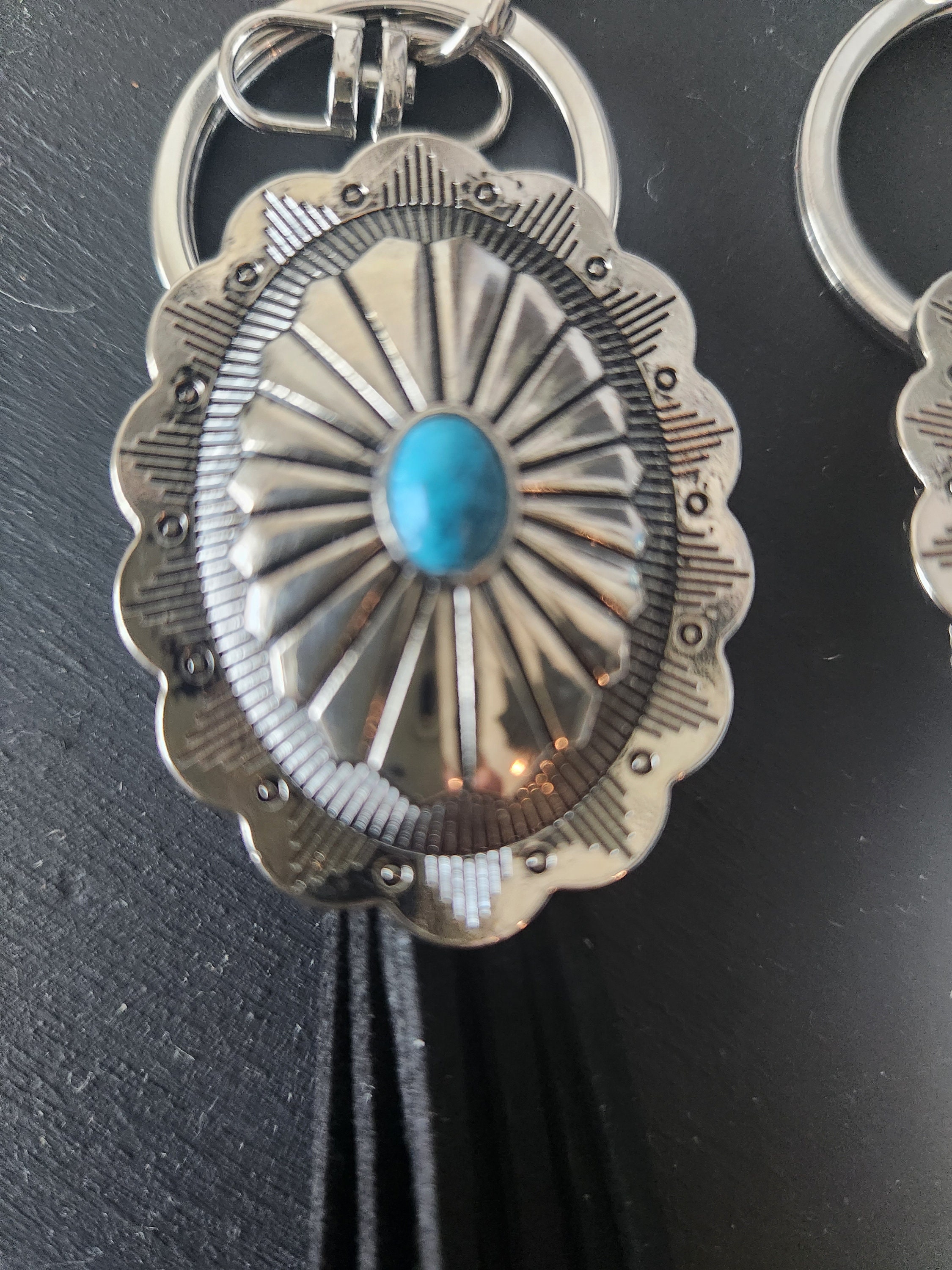 Fringe and Concho Key Chain Purse Bling - Etsy