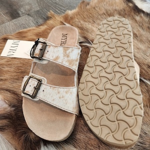 Cowhide Hairon Sandals - Etsy