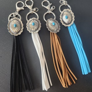 Fringe and Concho Key Chain Purse Bling - Etsy