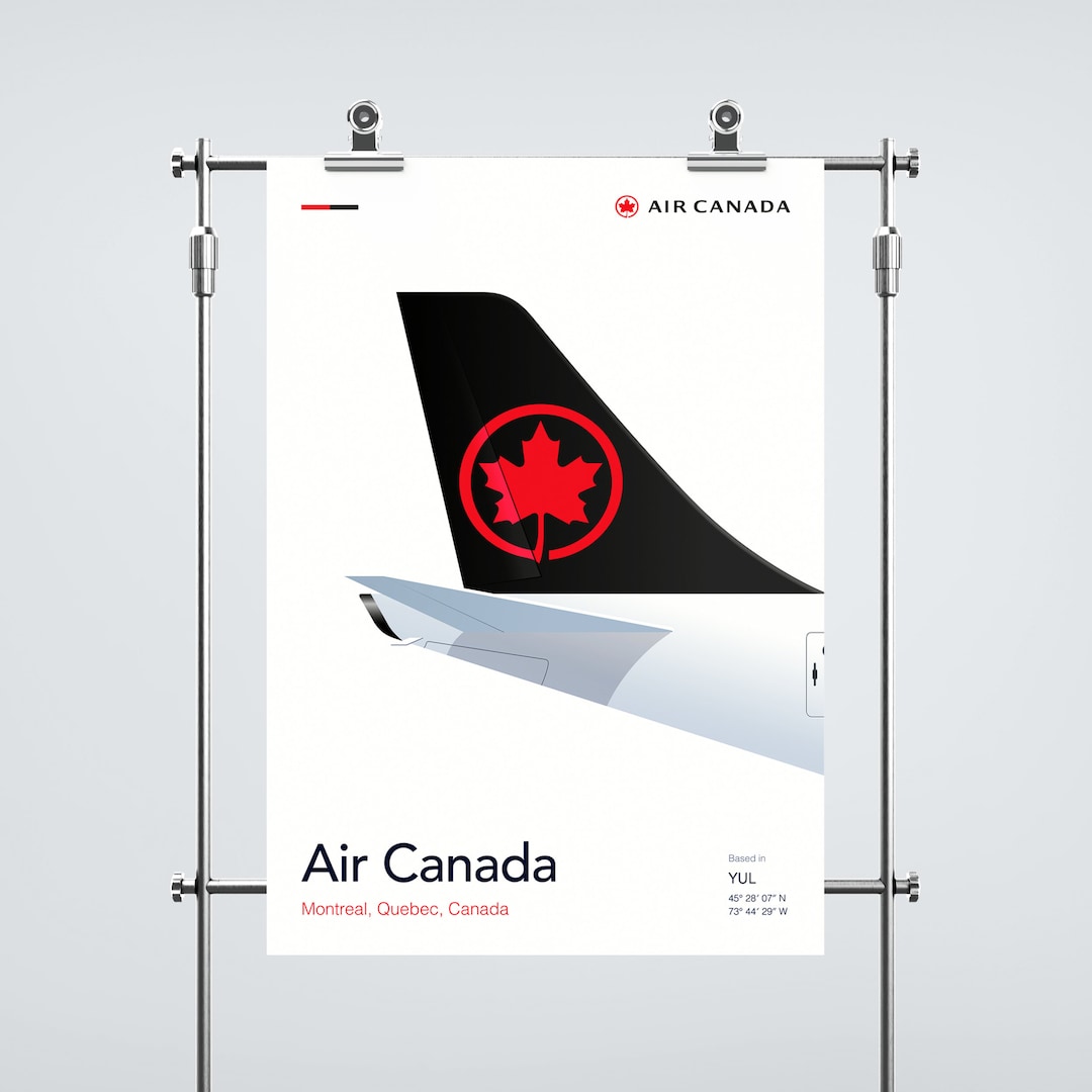 Air Canada Aviation Poster - Etsy