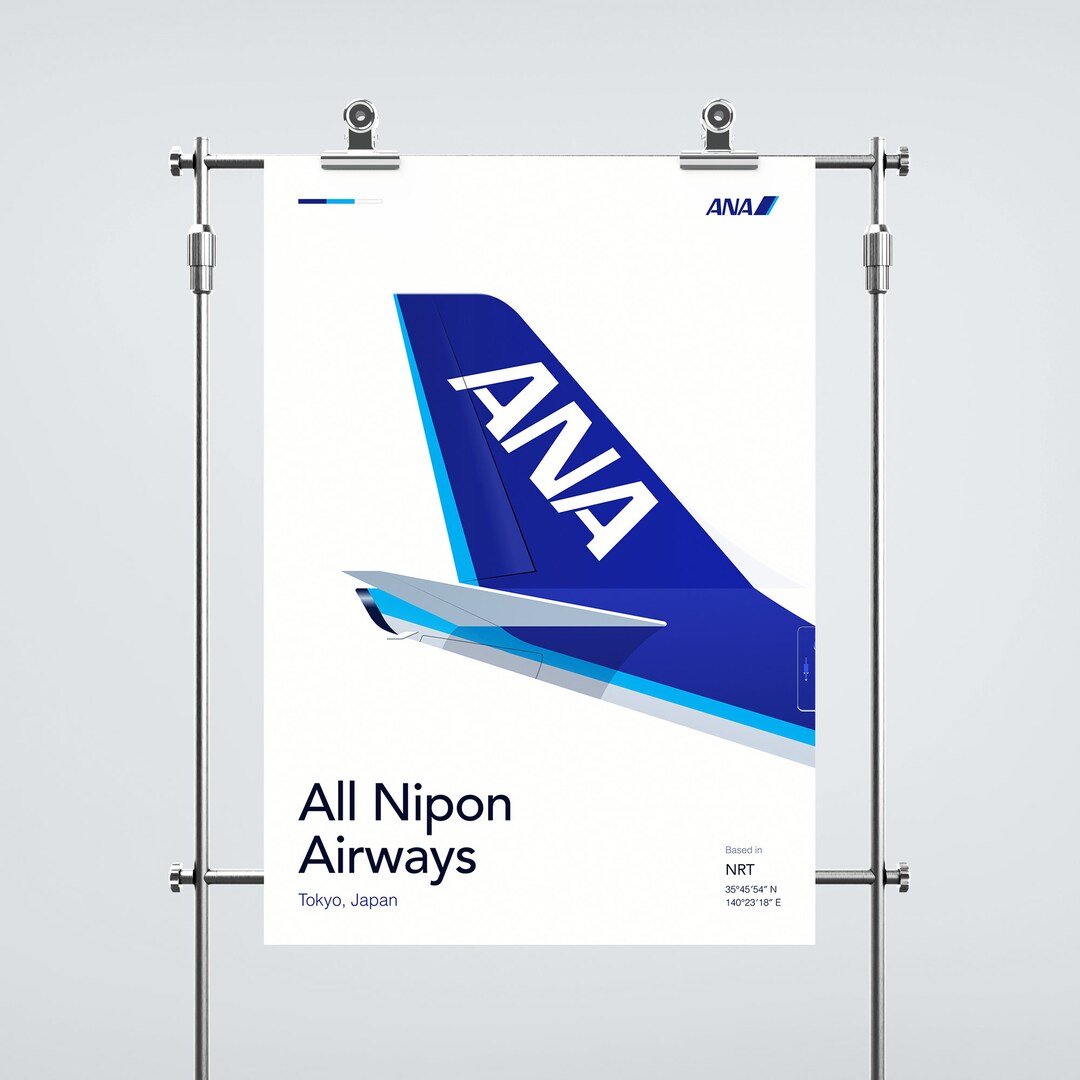 ANA Aviation Poster All Nipon Airways - Etsy