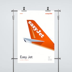 Easyjet Aviation Poster - Etsy