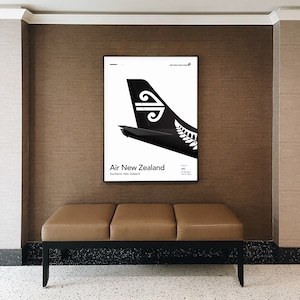 Air New Zealand Aviation Poster - Etsy