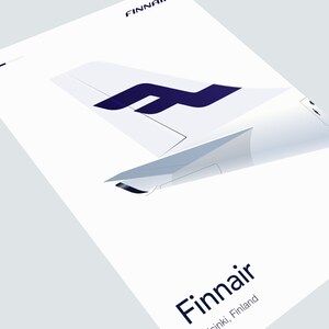 Finnair Aviation Poster - Etsy