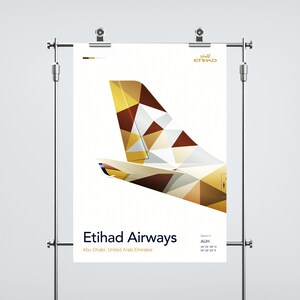 Etihad Airways Aviation Poster - Etsy
