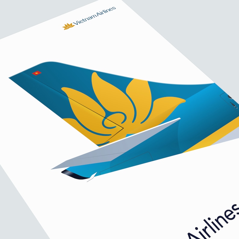 Vietnam Airlines Aviation Poster - Etsy