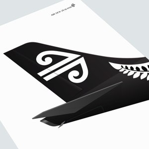 Air New Zealand Aviation Poster - Etsy