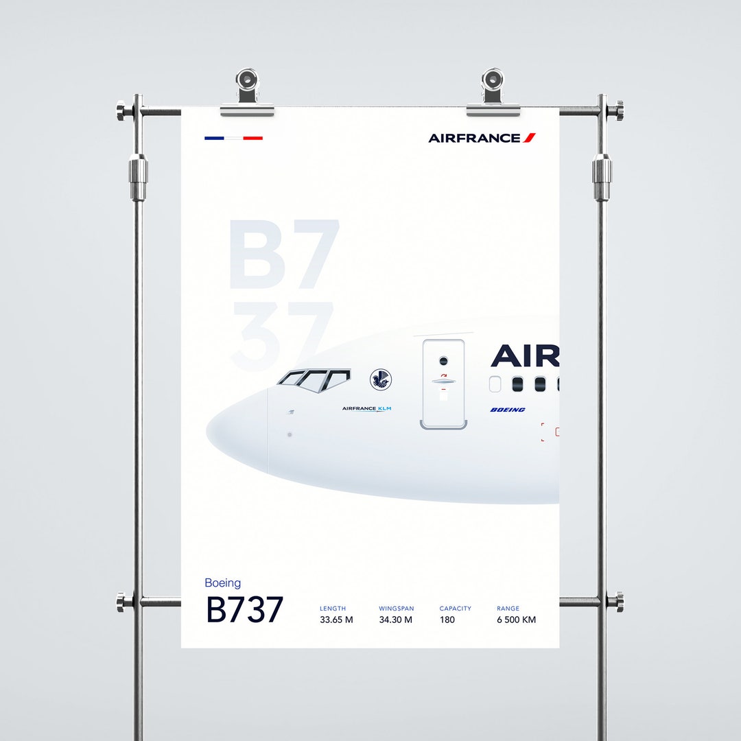 B737 Air France Aviation Poster - Etsy