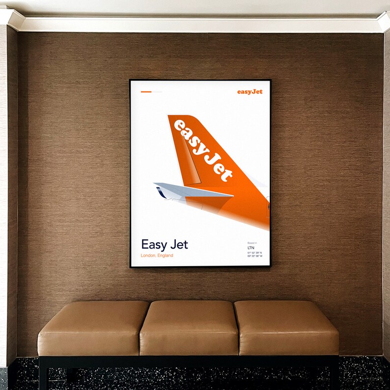 Easyjet Aviation Poster - Etsy