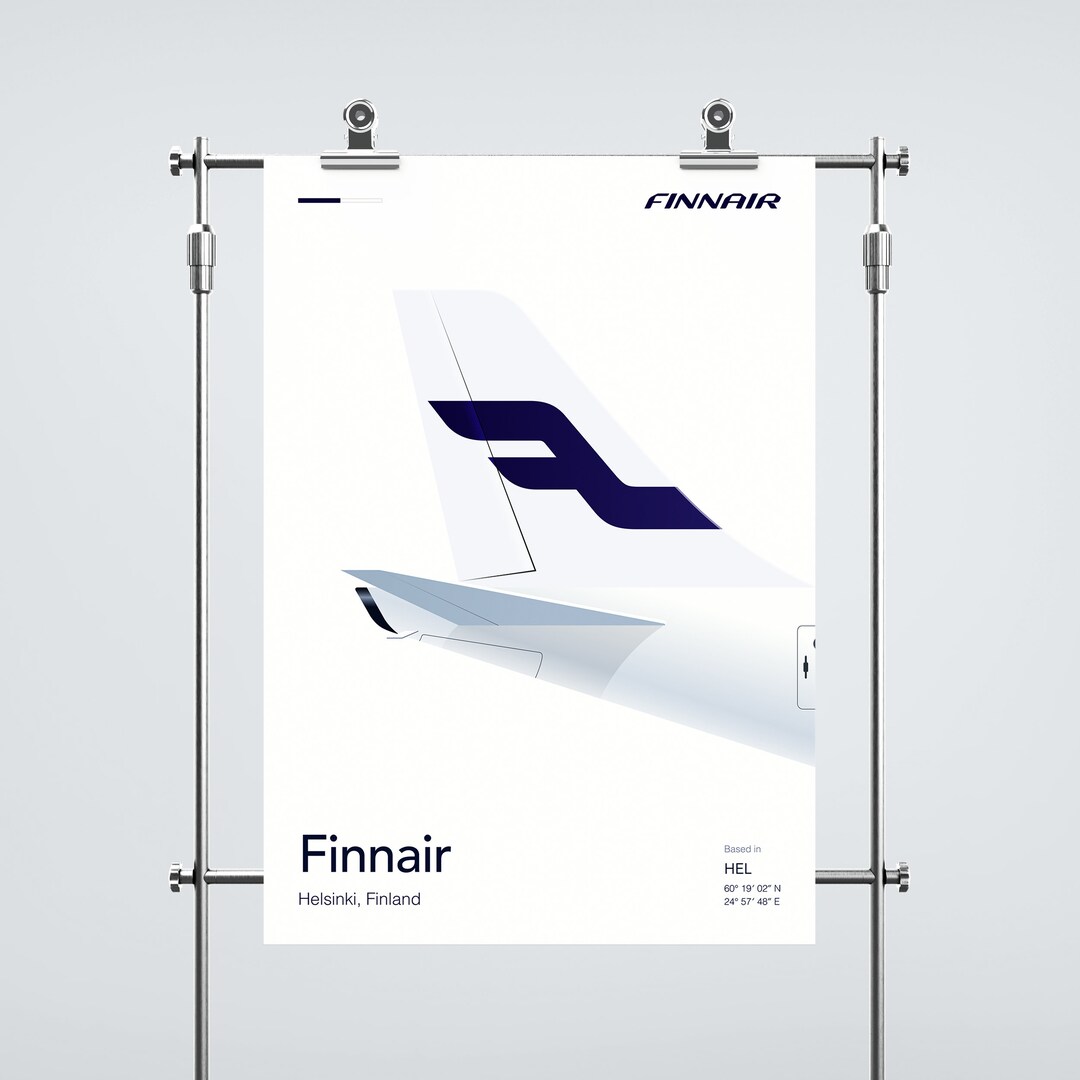 Finnair Aviation Poster - Etsy