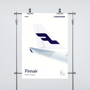 Finnair Aviation Poster - Etsy