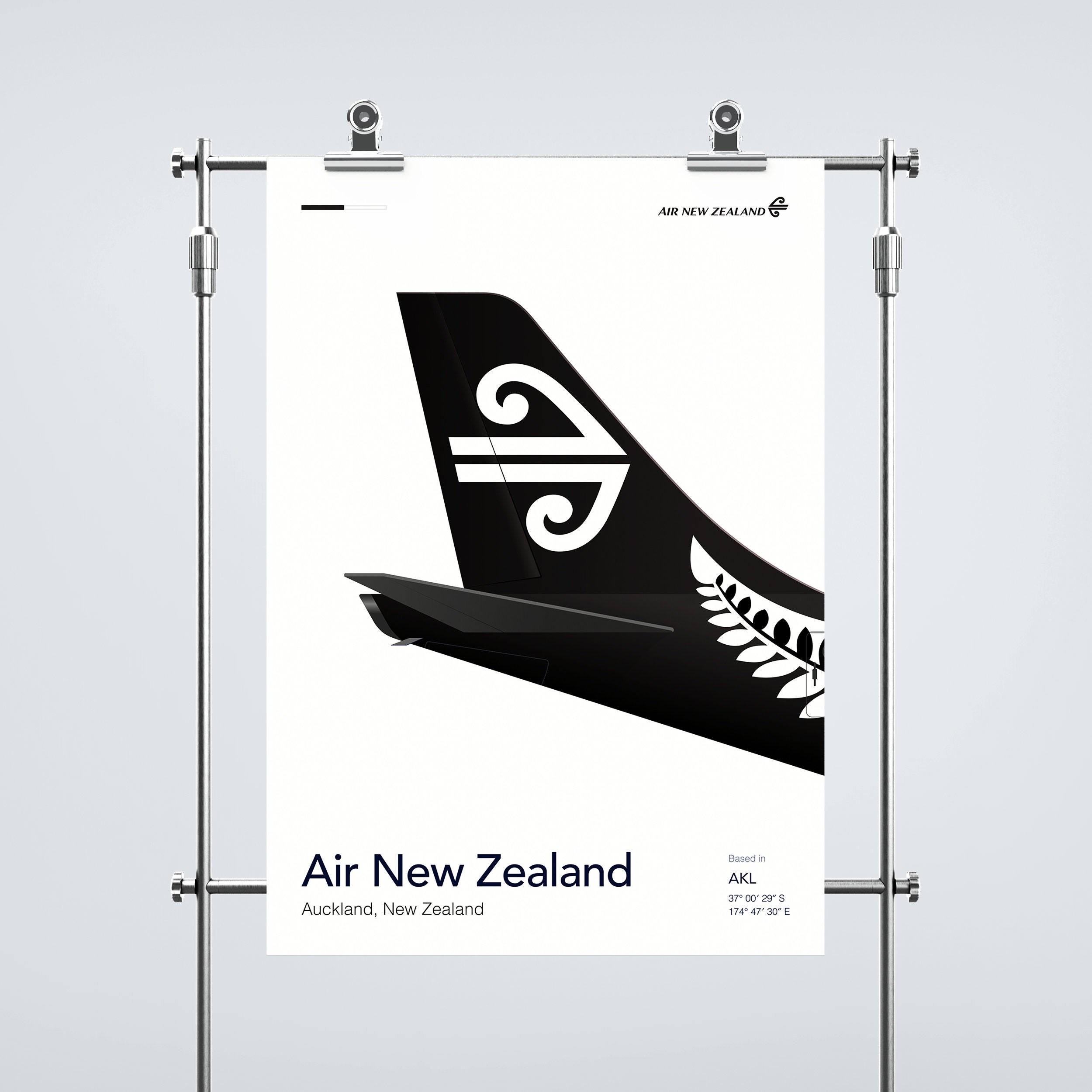 Air New Zealand Aviation Poster - Etsy