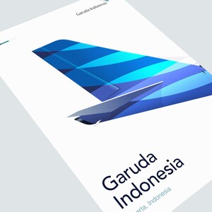 Garuda Indonesia Aviation Poster - Etsy
