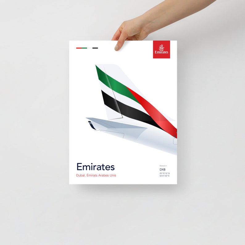 Emirates Aviation Poster - Etsy