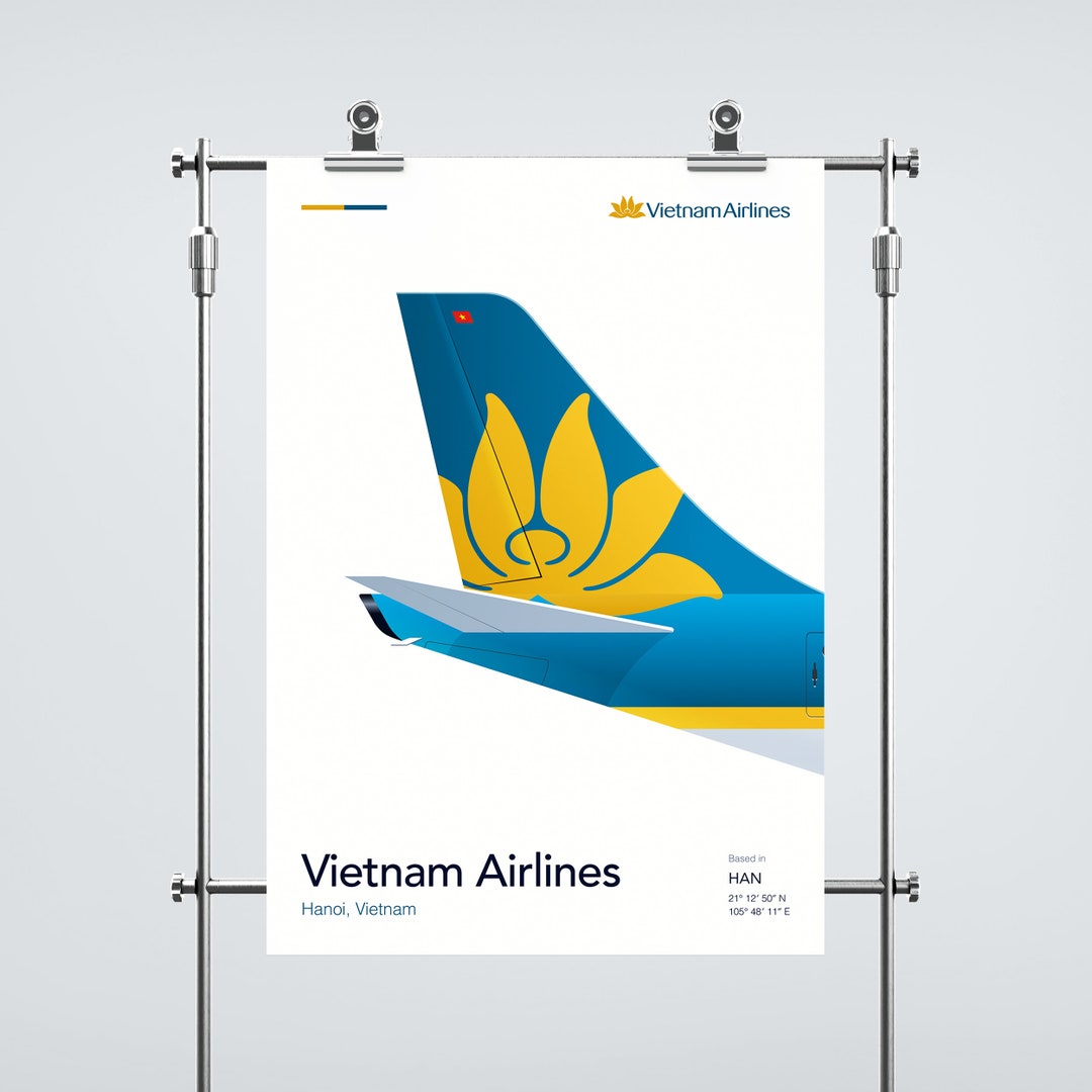 Vietnam Airlines Aviation Poster - Etsy