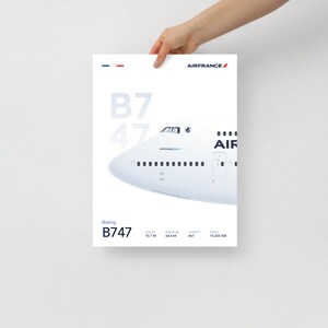 B747 Air France Aviation Poster - Etsy
