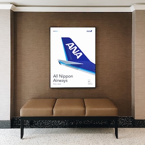 ANA Aviation Poster - All Nipon Airways - Etsy
