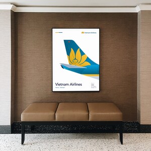 Vietnam Airlines Aviation Poster - Etsy
