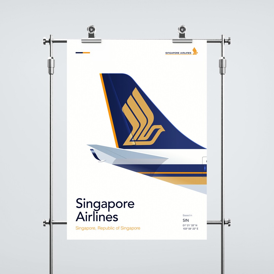 Singapore Airlines Aviation Poster - Etsy