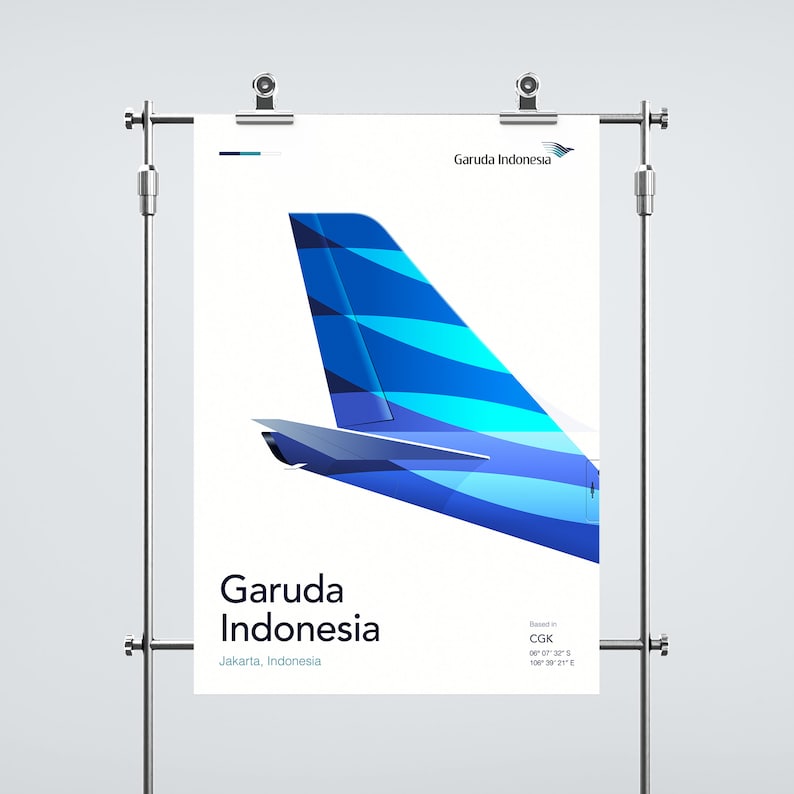 Garuda Indonesia Aviation Poster - Etsy