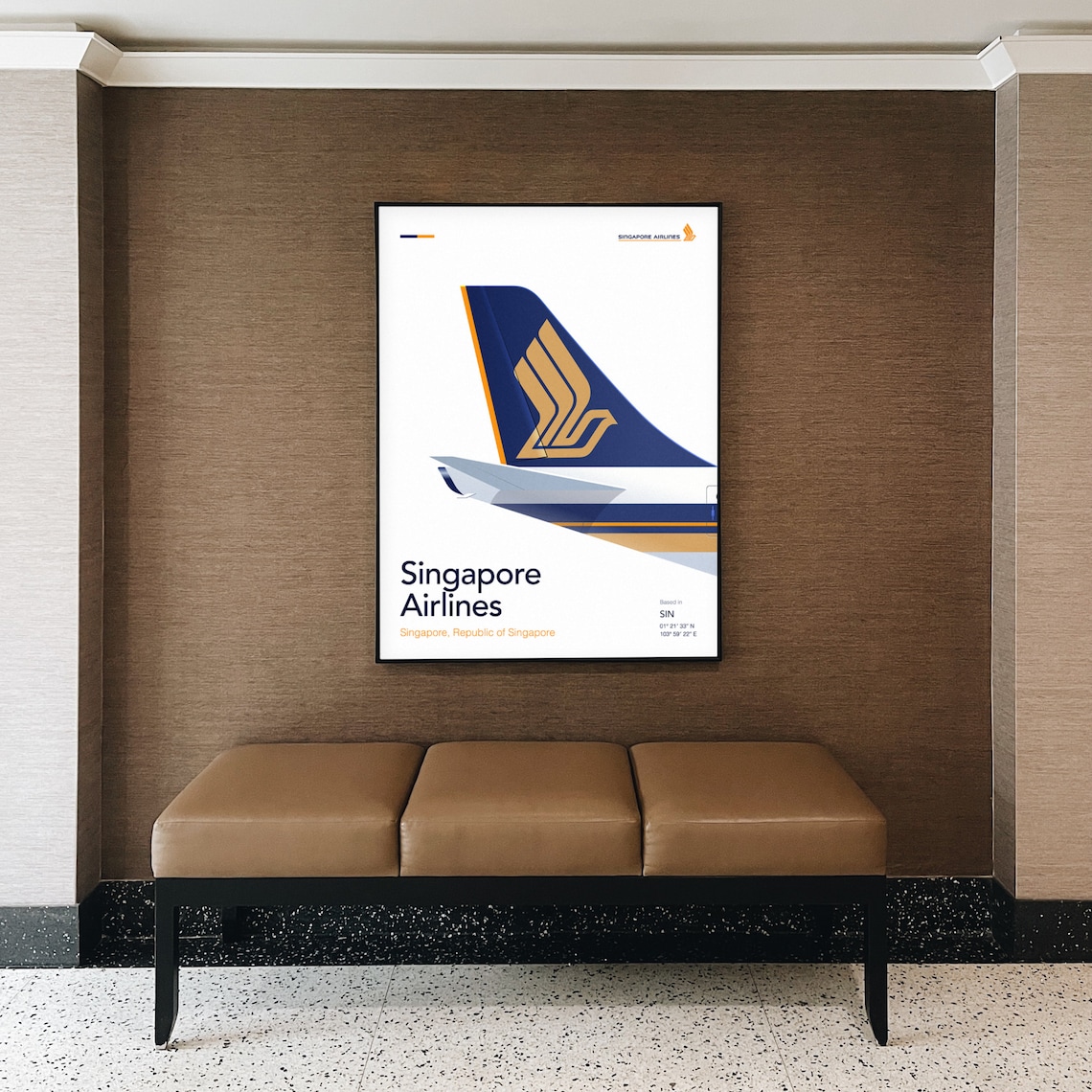 Singapore Airlines Aviation Poster - Etsy