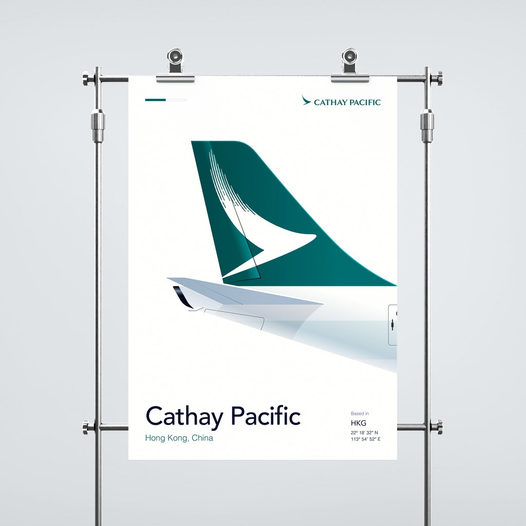 Cathay Pacific Aviation Poster - Etsy