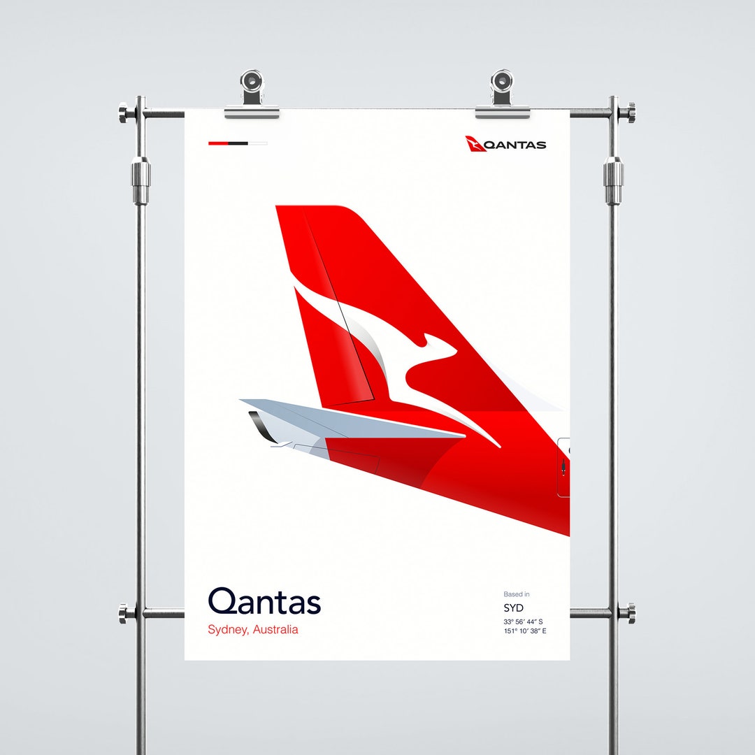 Qantas Aviation Poster - Etsy