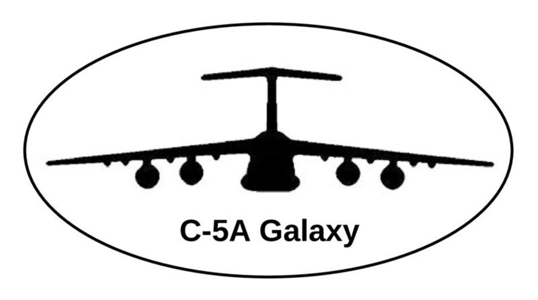 C-5A Galaxy | Sticker | Air Force | Aviation | 3x5", 4x6", 5x7" Oval ...