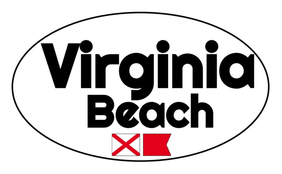 Virginia Beach Stickers Virginia State Beaches 3x5, 4x6, 5x7 Oval ...