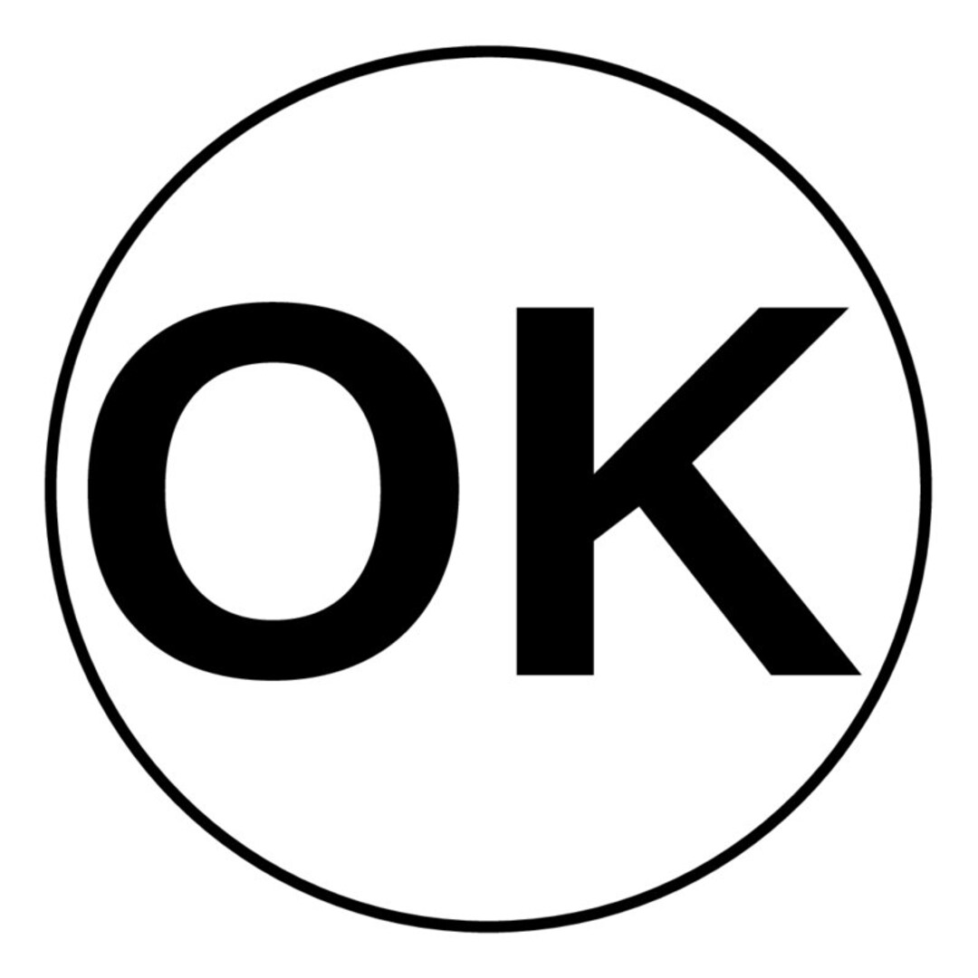 Oklahoma Stickers State OK 2 Letter ID Black 148, 1.7520, 2.25, 3, 4.5 ...