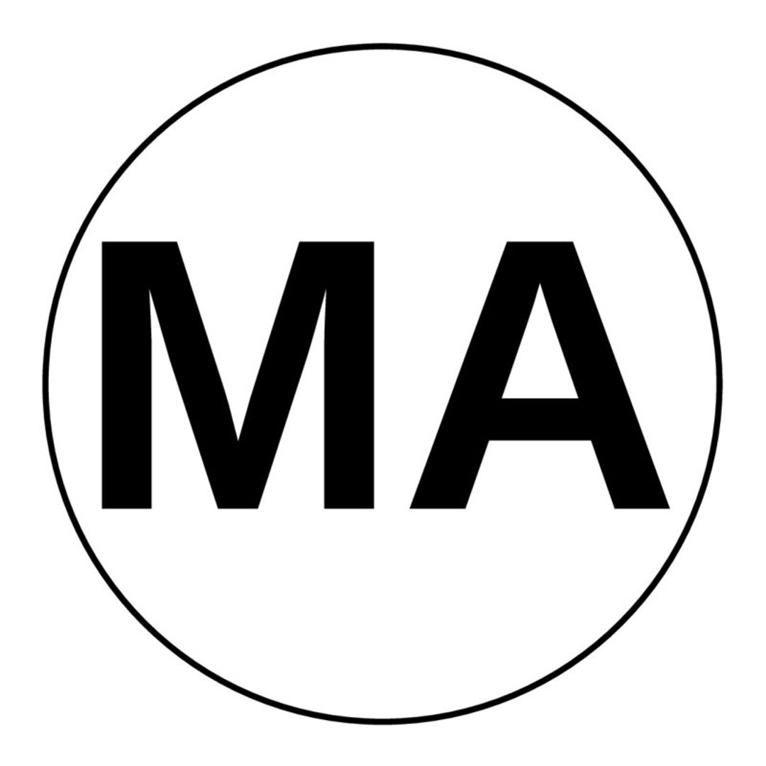 Massachusetts Stickers State MA 2 Letter ID Black 148, 1.7520, 2.25, 3 ...