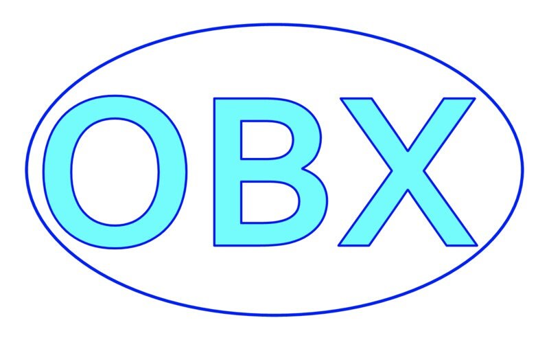 OBX Stickers Outer Banks State North Carolina Bright Blue 3x5, 4x6, 5x7 ...